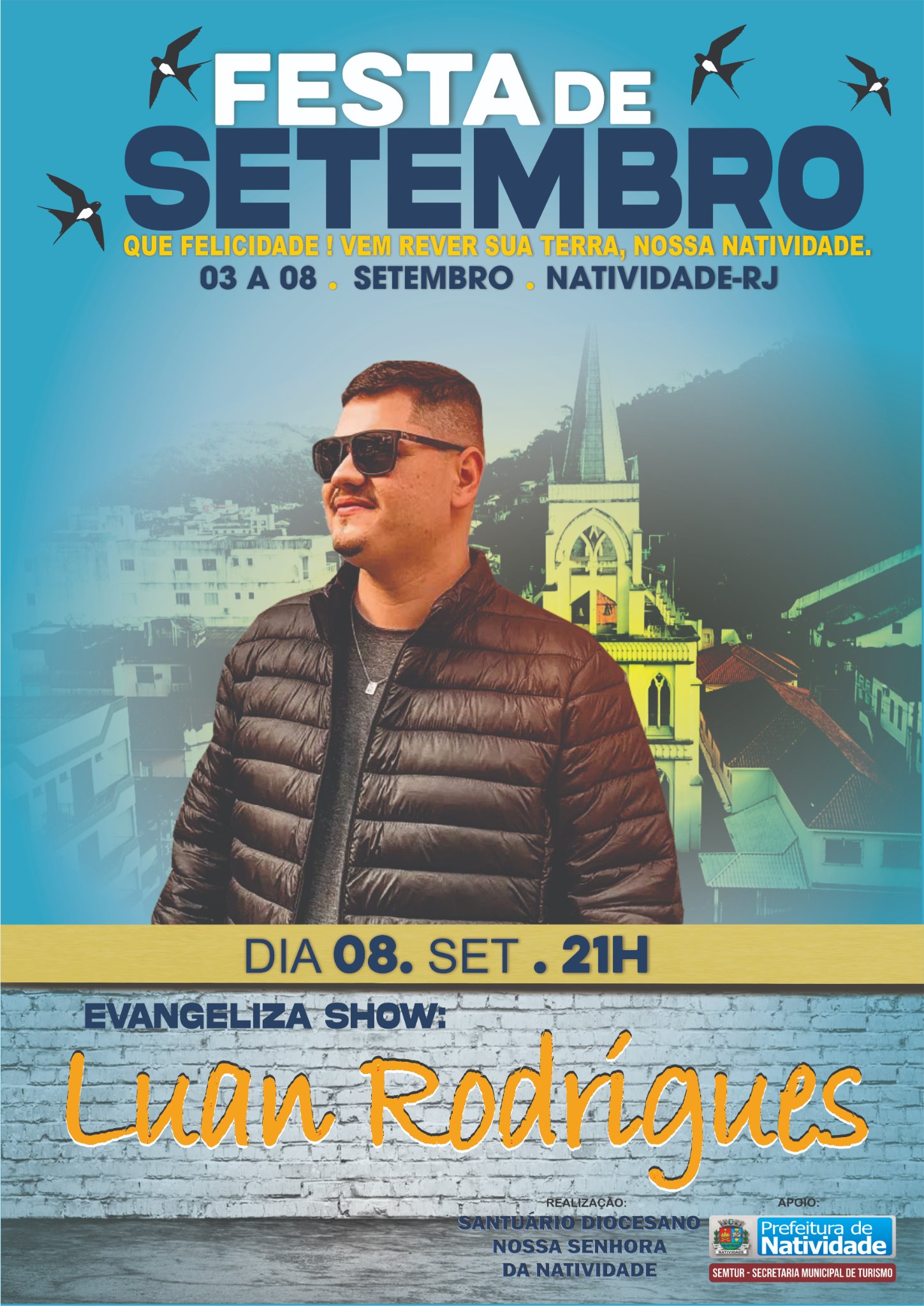 Hoje dia 8 de Setembro Evangeliza Show com Luan Rodrigues – TV Natividade